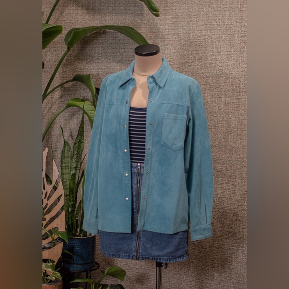 Field Gear | Jackets & Coats | Teal Genuine Leather Jacket | Poshmark